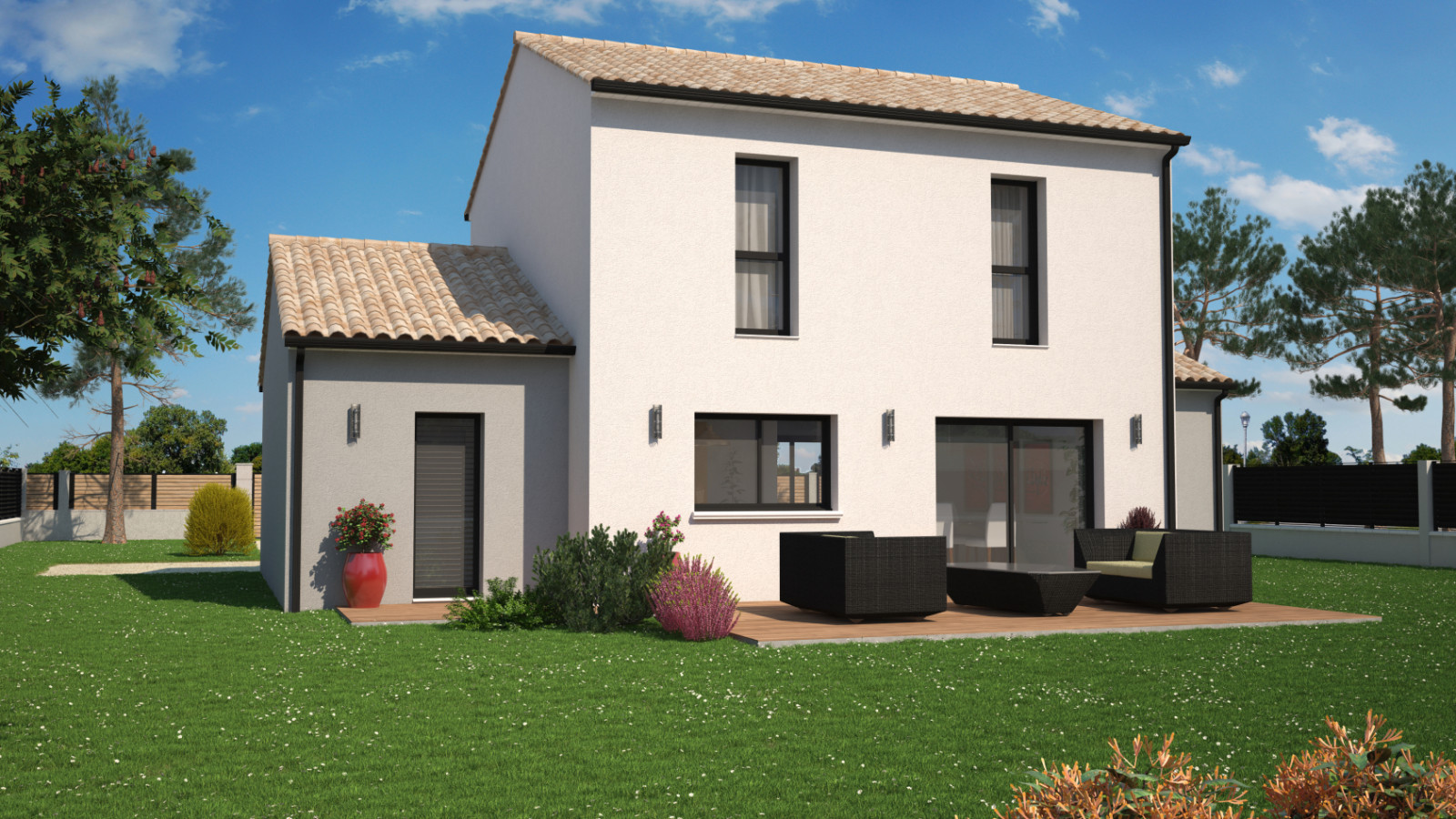 Modèle CABANAC : Maison à étage 4 chambres avec un garage - Tanaïs Habitat